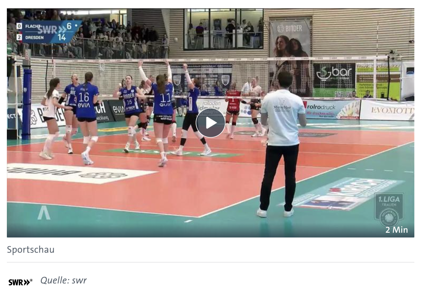 Volleyball-Bundesliga: TSV Flacht ohne Chance gegen Pokalsieger Dresden